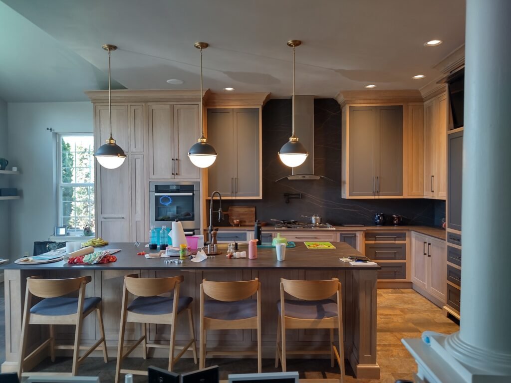 Modern Two-Tone Kitchen — Where Natural Wood Meets Designer Precision - Choice Custom Cabinetry ...