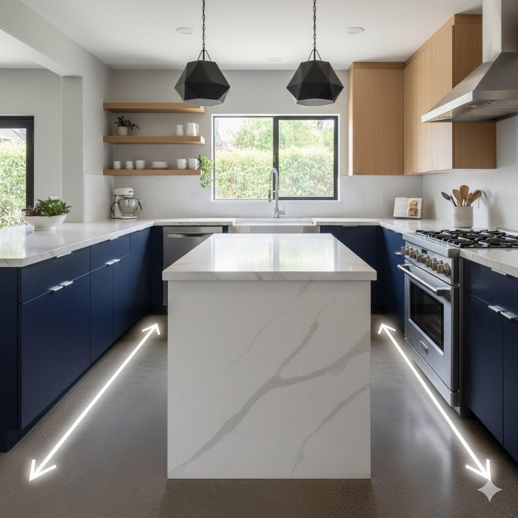 Ideal Distance Between Kitchen Island and Cabinets | Expert Layout Guide
